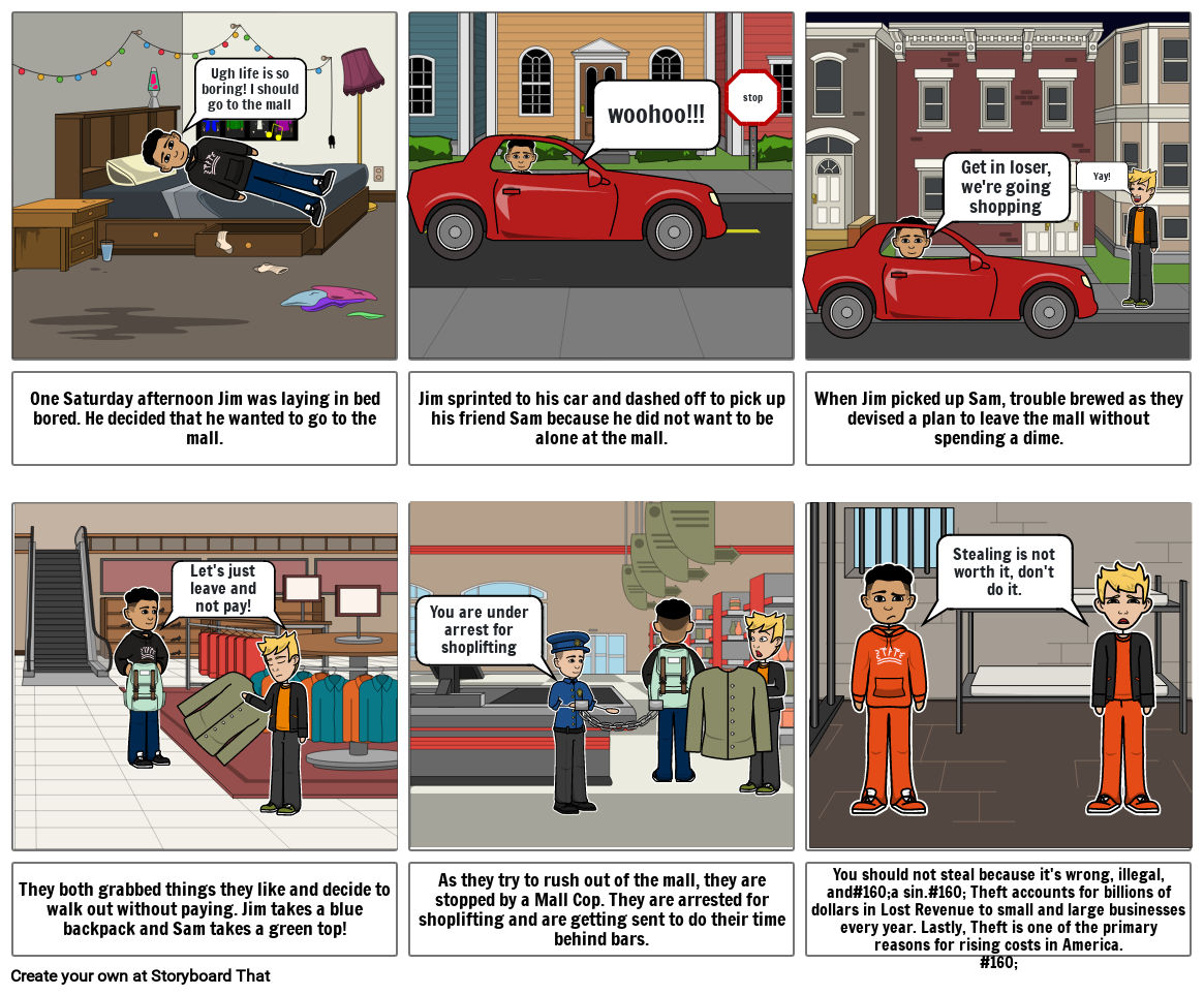 Joel's stealing comic strip Storyboard by d8b8f9e4