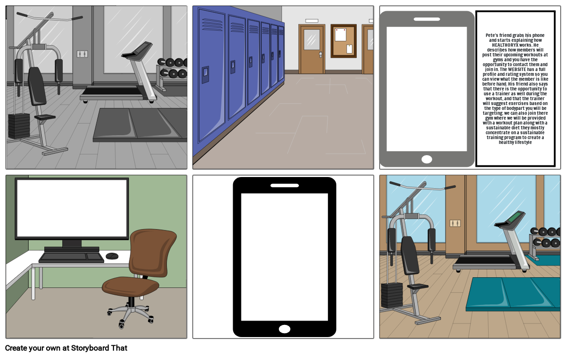 gym Storyboard by d8cfed16