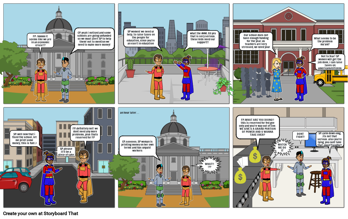 FEDERALISM COMIC STRIP Storyboard by d9019c9a