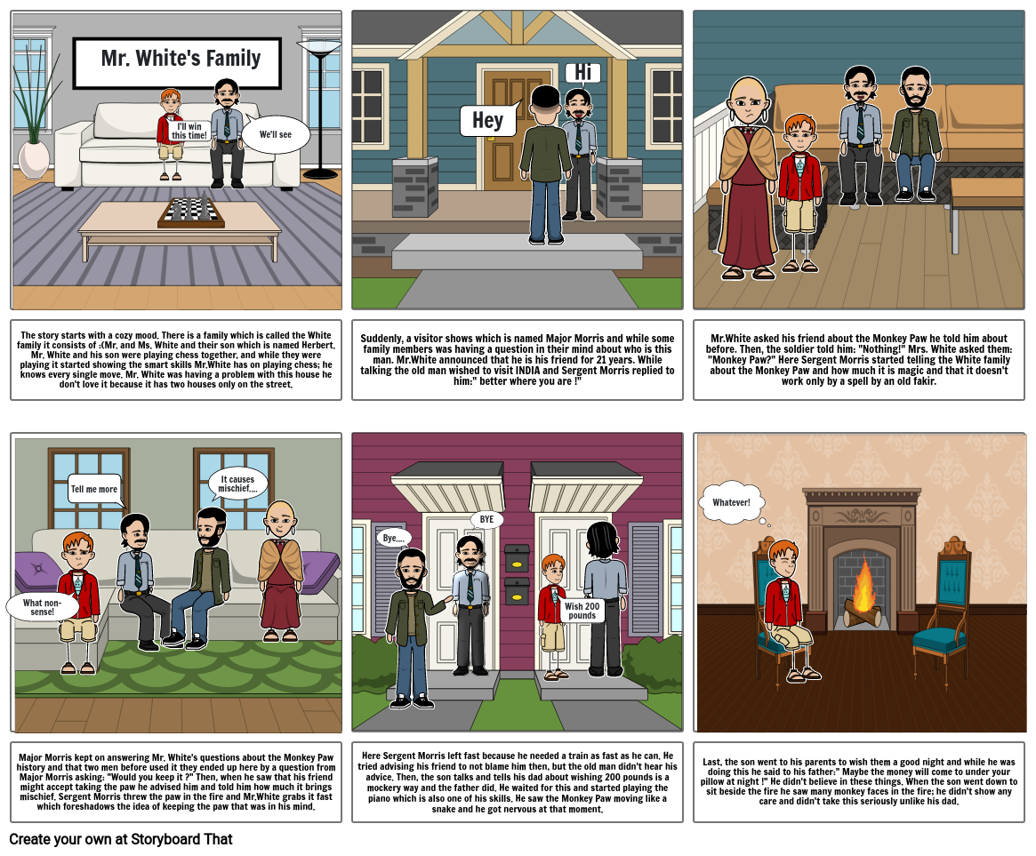 Monkey Paw Storyboard por d92482ff