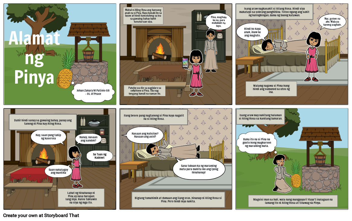 Alamat ng pinaya Storyboard por d93a4864