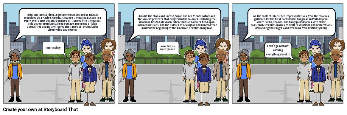 American Revolution COmic Storyboard by d94e3133