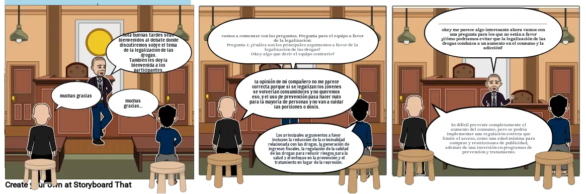 Debate De La Legalización De Las Drogas Storyboard