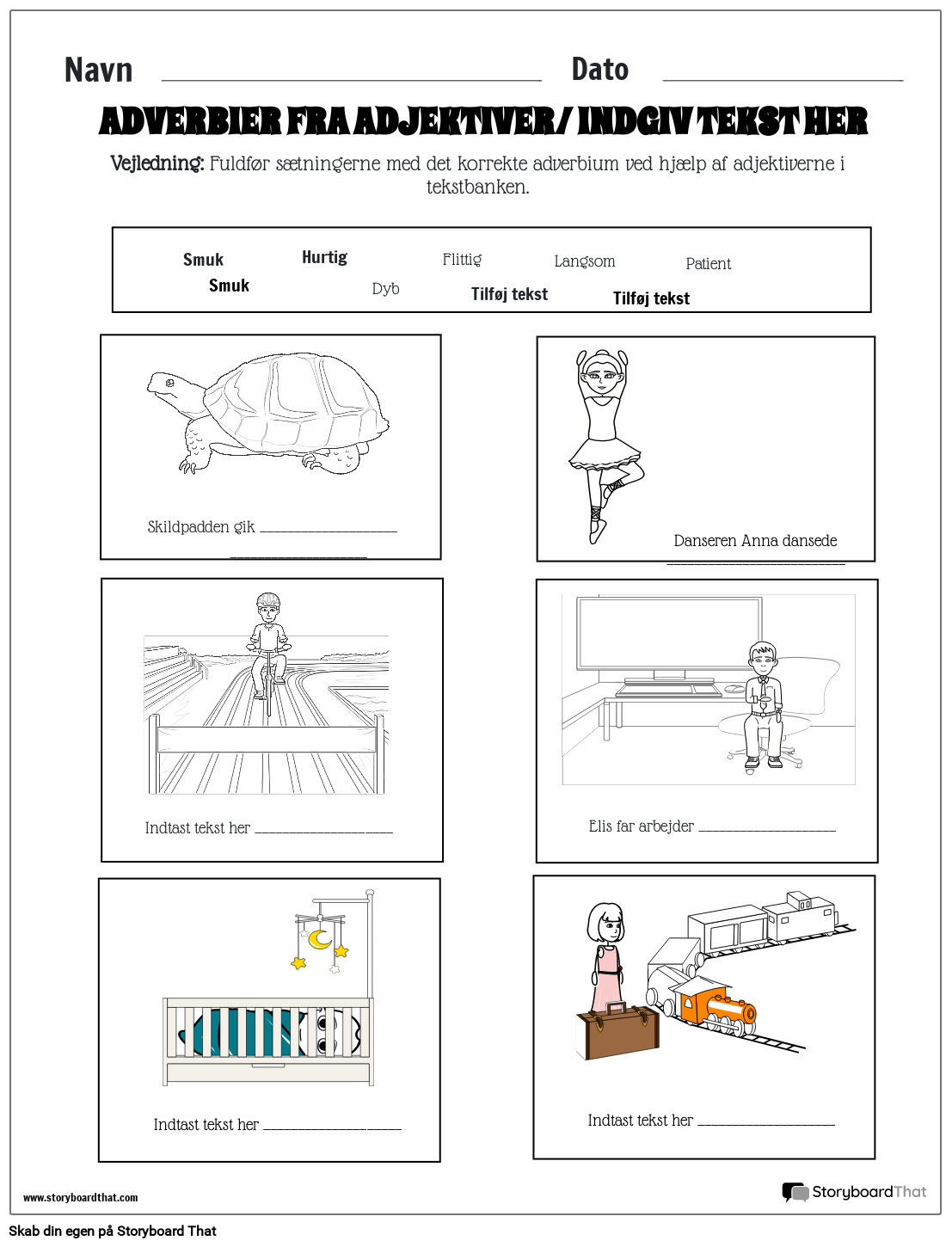 Adverb Arbejdsark Til B rn Storyboard By Da examples adverb-arbejdsark-til-b-rn-storyboard-by-da-examples