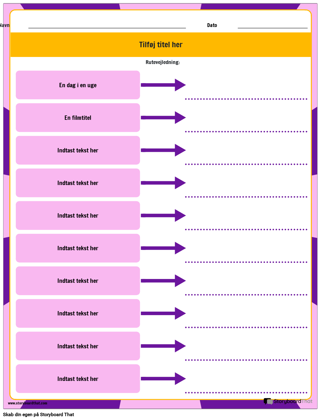 Arbejdsark med Almindelige Navneord til Egennavne