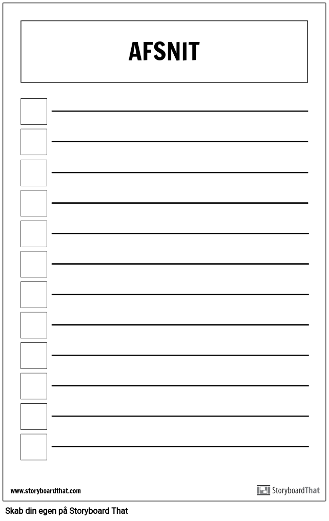 Basic Checklist Poster Storyboard por da-examples
