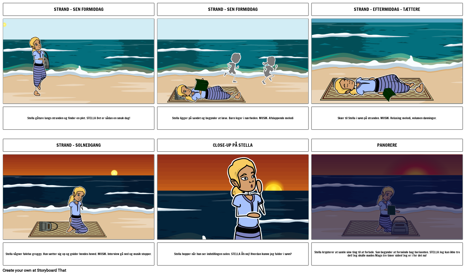 Beach Scene Storyboard par da-examples