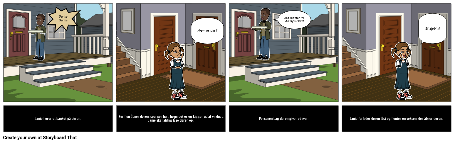 Besvare The Door Social Story Storyboard por da-examples