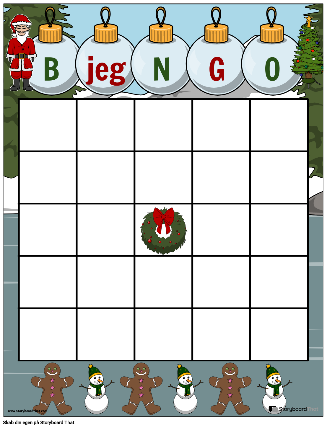 Bingo Spil til jul Storyboard af da-examples