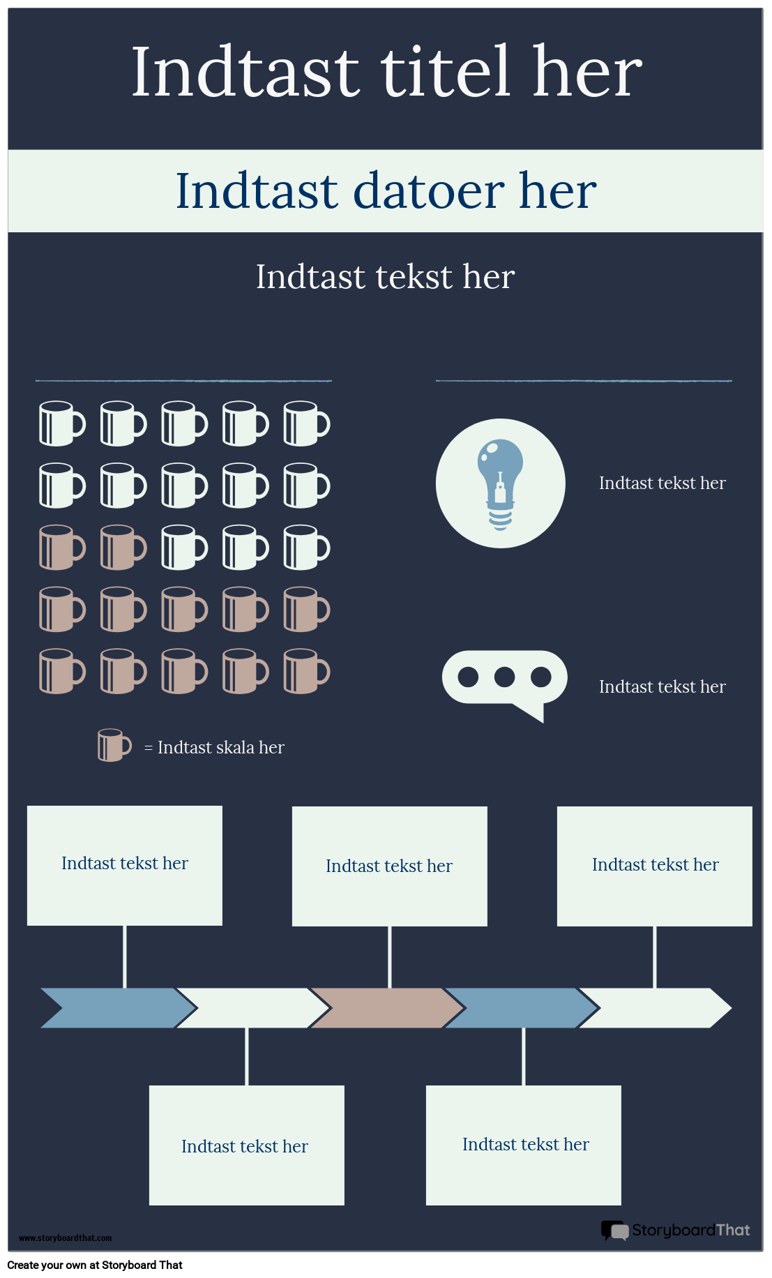 Biografiske Data Infografik Storyboard od Strane da-examples