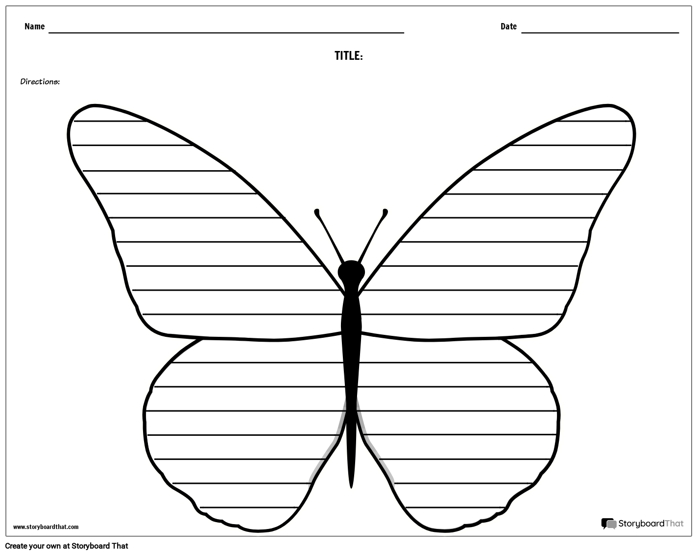 Creative Writing - Butterfly Storyboard af da-examples