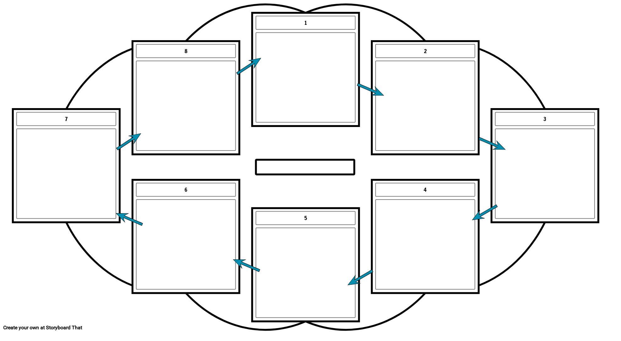 Cyklusskabelon med pile Storyboard af da-examples