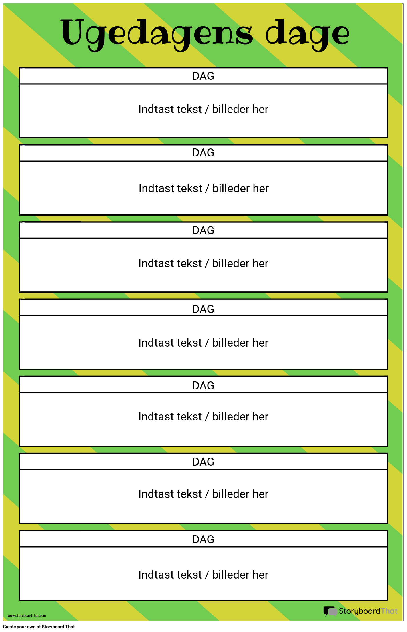 Dages Ugens Rutine Storyboard by da-examples