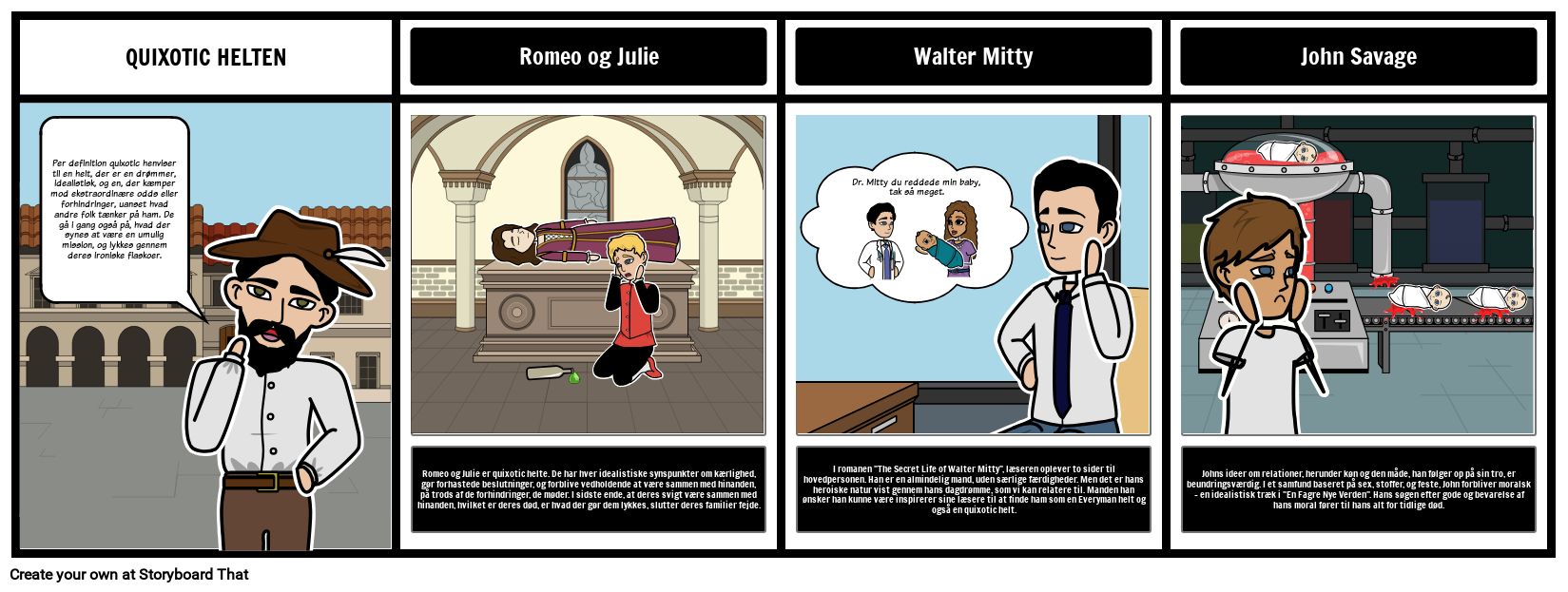 Don Quixote - Quixotic Hero Storyboard por da-examples