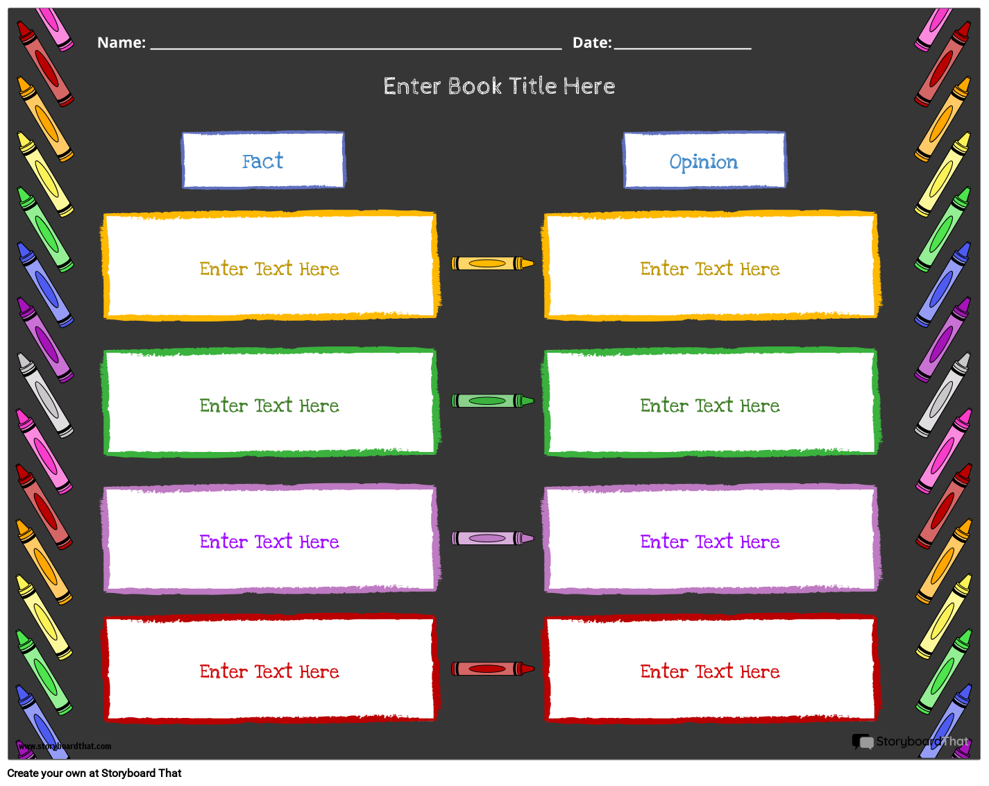 Fakta vs mening Storyboard por da-examples