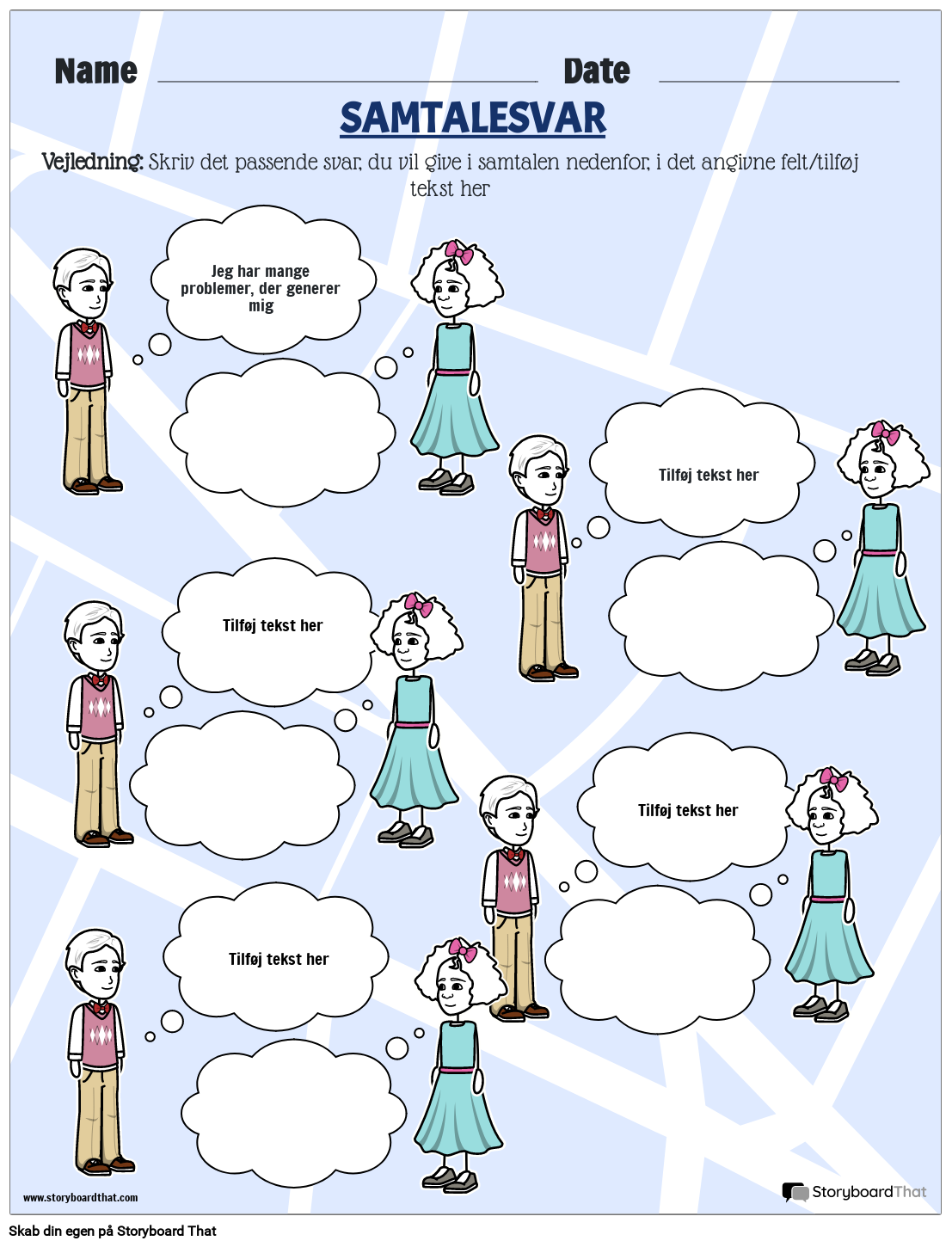 Fremskridt samtale Storyboard by da-examples