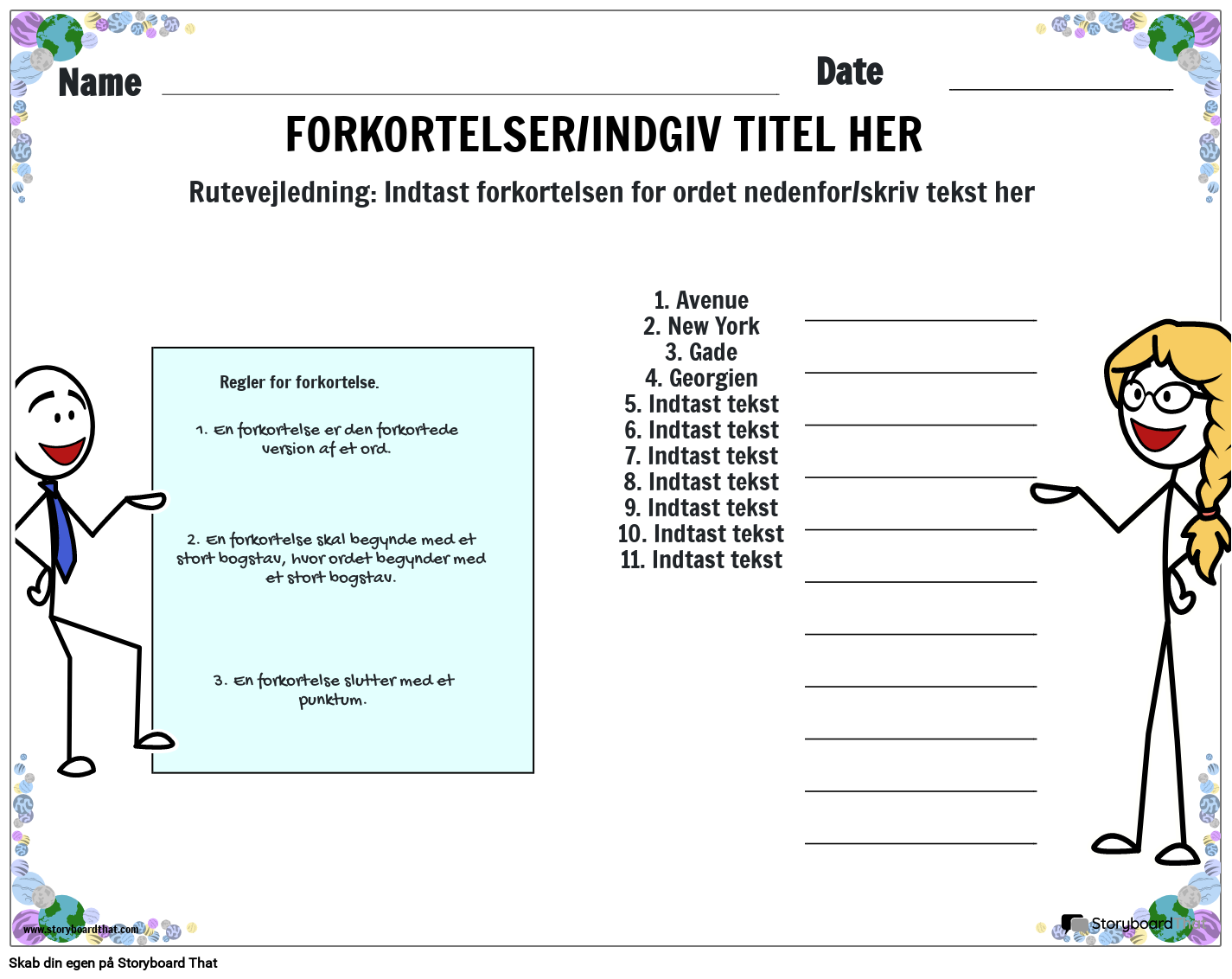 Geografi og stedforkortelse Storyboard af da-examples