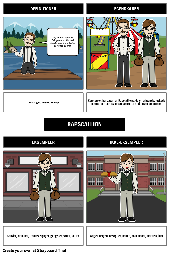 Huckleberry Finn Ordforråd Lektionsplan Storyboard