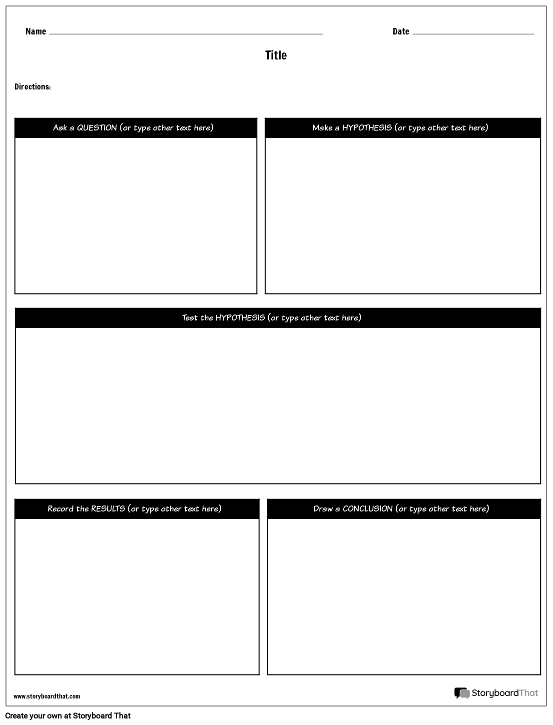 Hypotese -regneark 1 Storyboard af da-examples