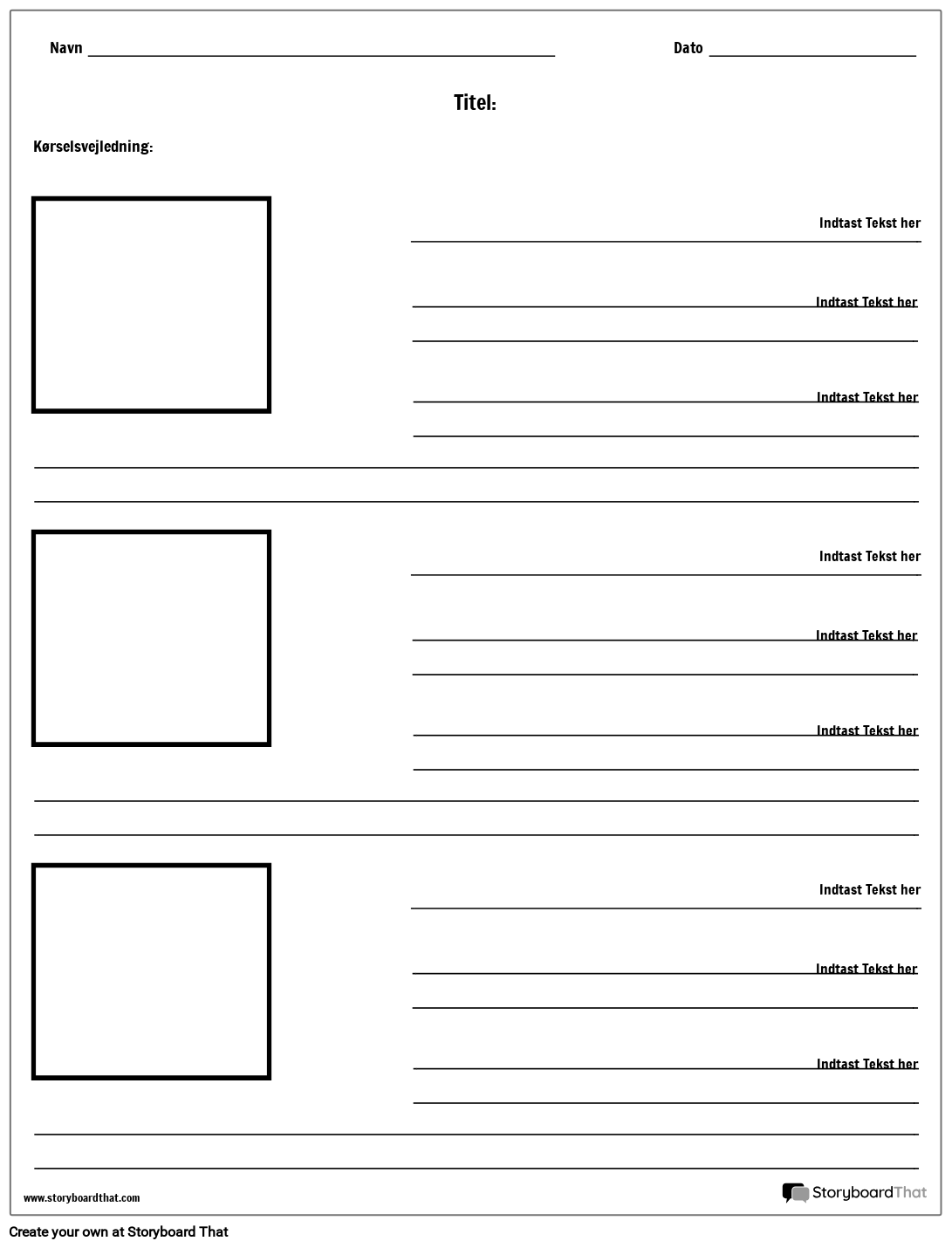 Indstilling Af Kort Storyboard Por Da Examples