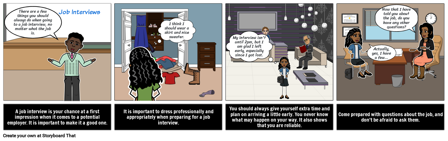 Jobinterview Social Historie Storyboard by da-examples