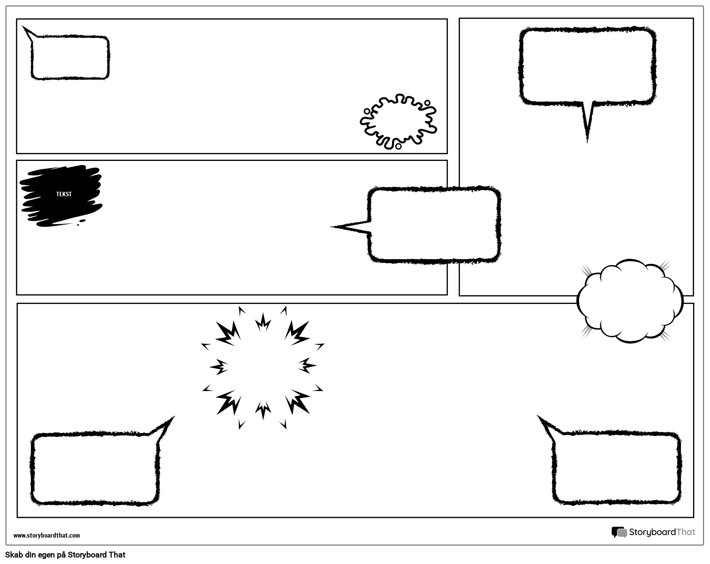 Minimal Blank Graphic Novel Storyboard por da-examples