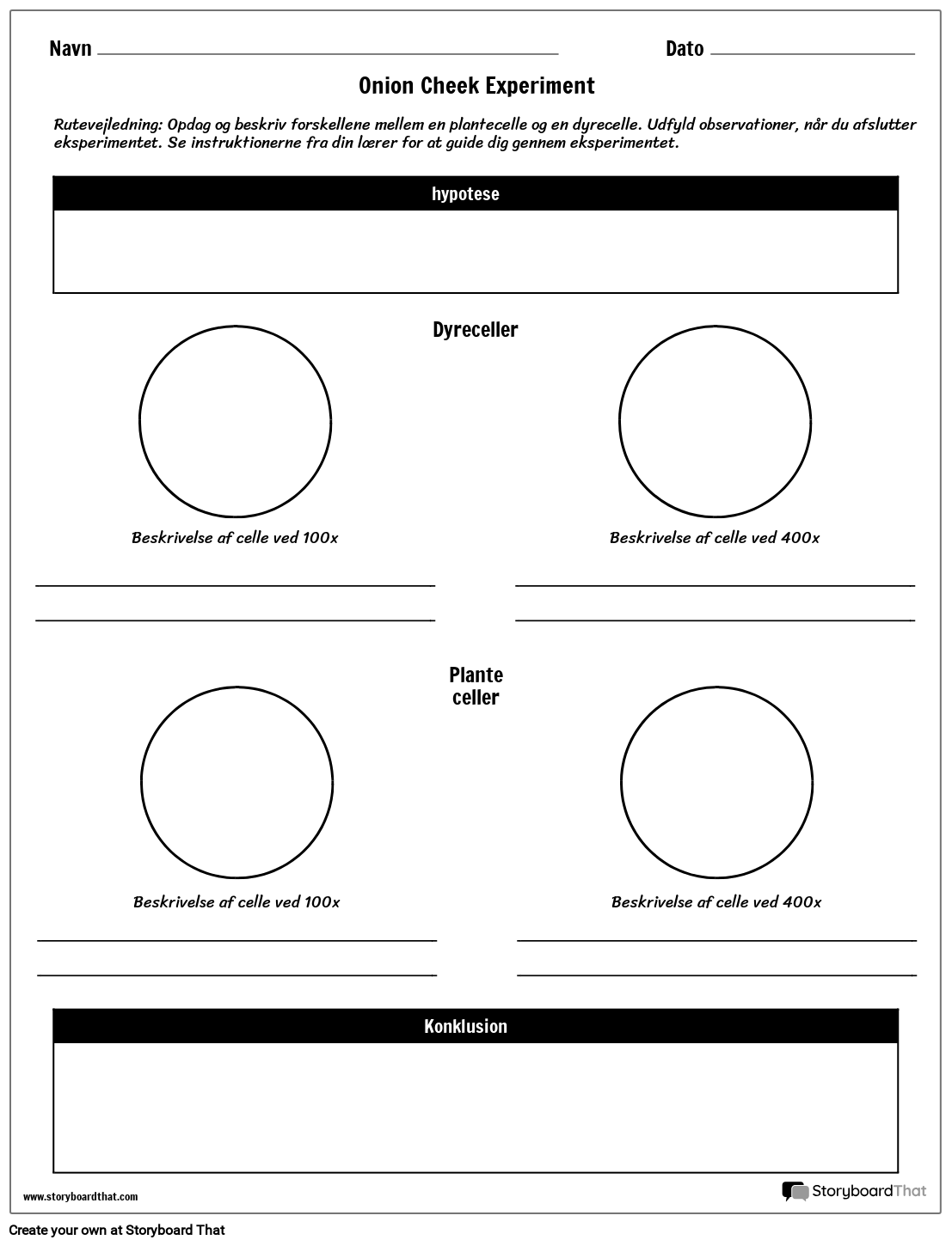 Onion Cheek Experiment Worksheet Storyboard by da-examples