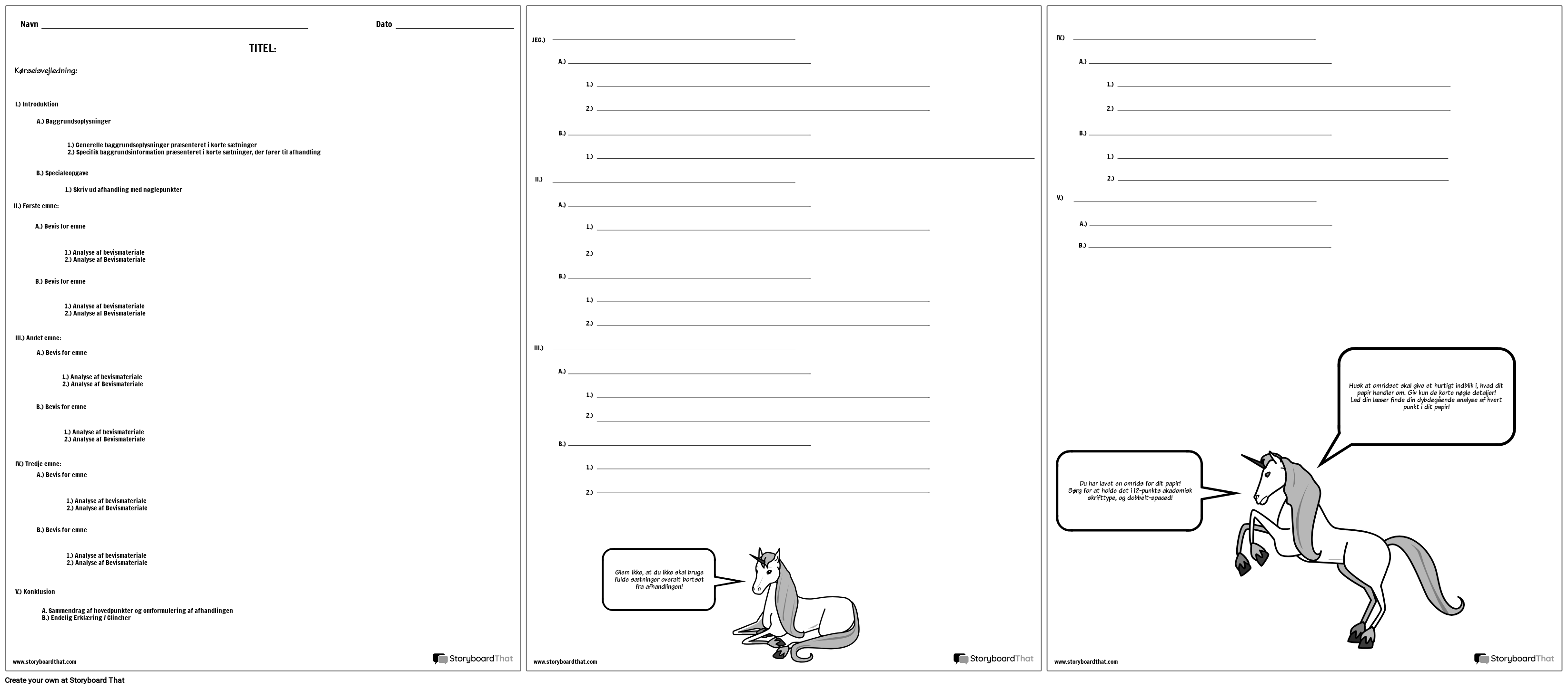 Oversigt 1 Storyboard por da-examples