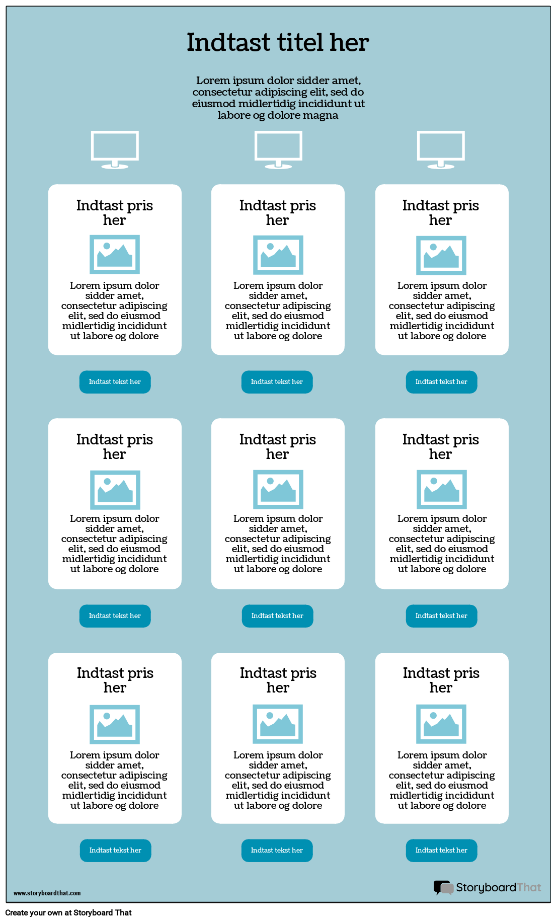 Prissætning Side-Wireframe-1 Storyboard par da-examples