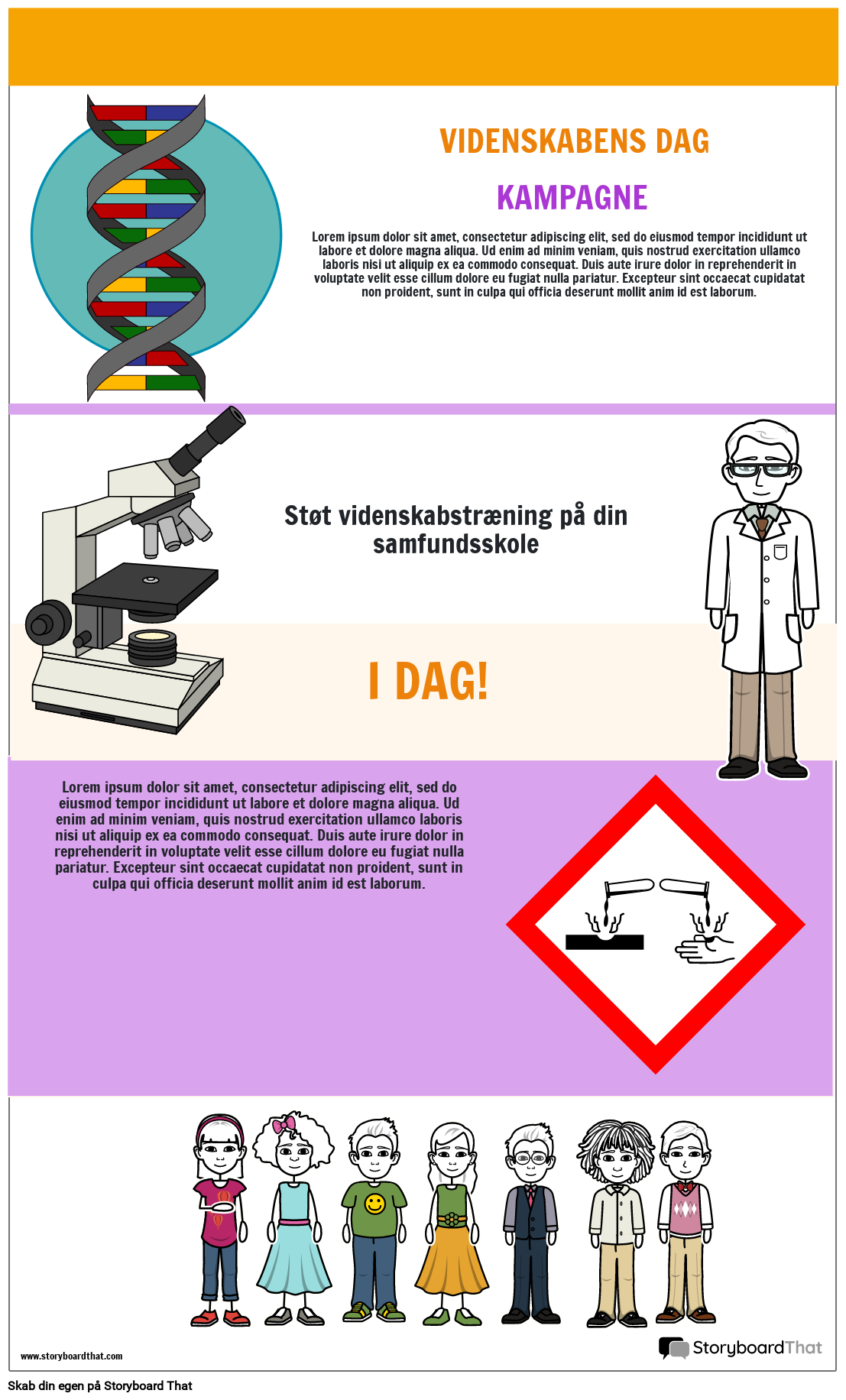 PSA Infographics skabelon Storyboard by da-examples