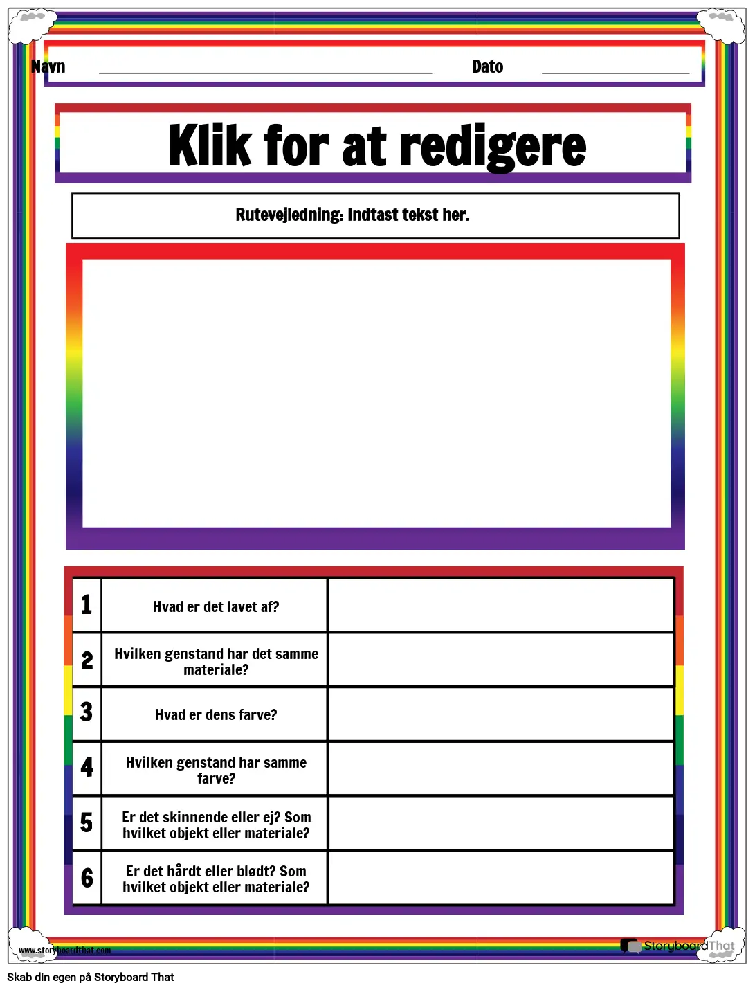 Rainbow Minerals and Properties Worksheet Skabelon Rainbow Minerals and Properties Worksheet Skabelon