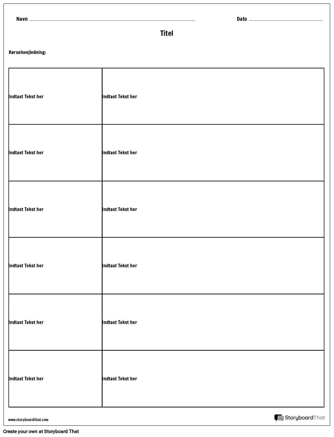 Skabelon 1 Storyboard por da-examples