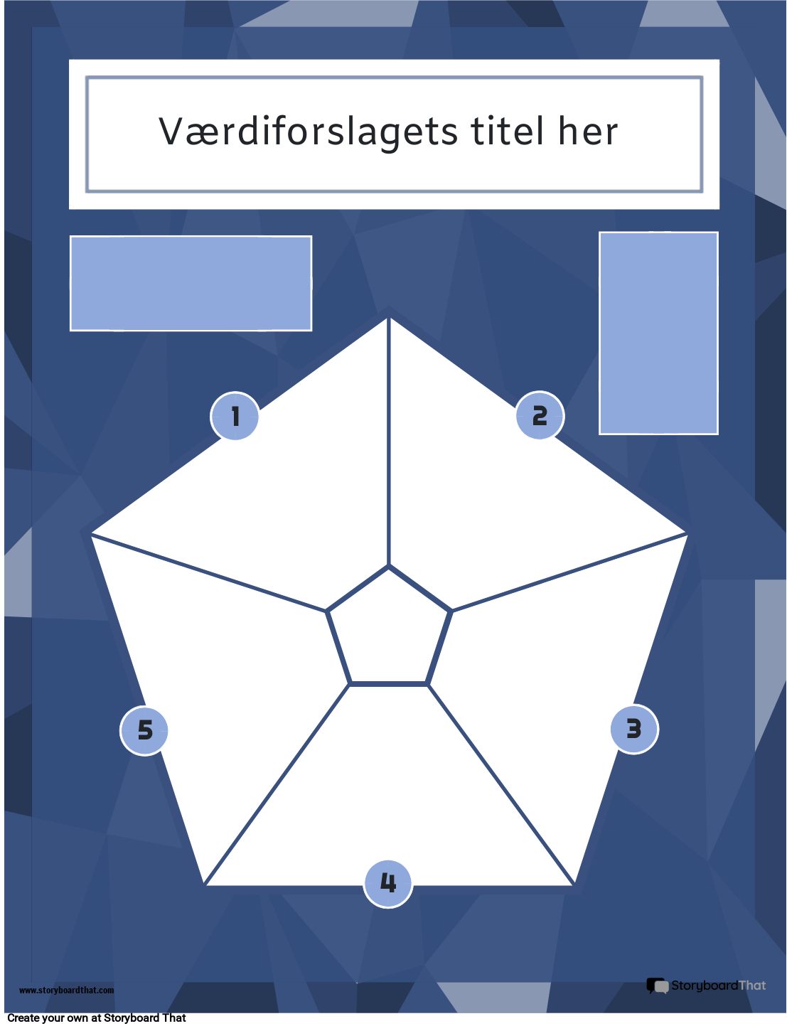 Skabelon for Virksomhedsværdiforslag 4 Storyboard