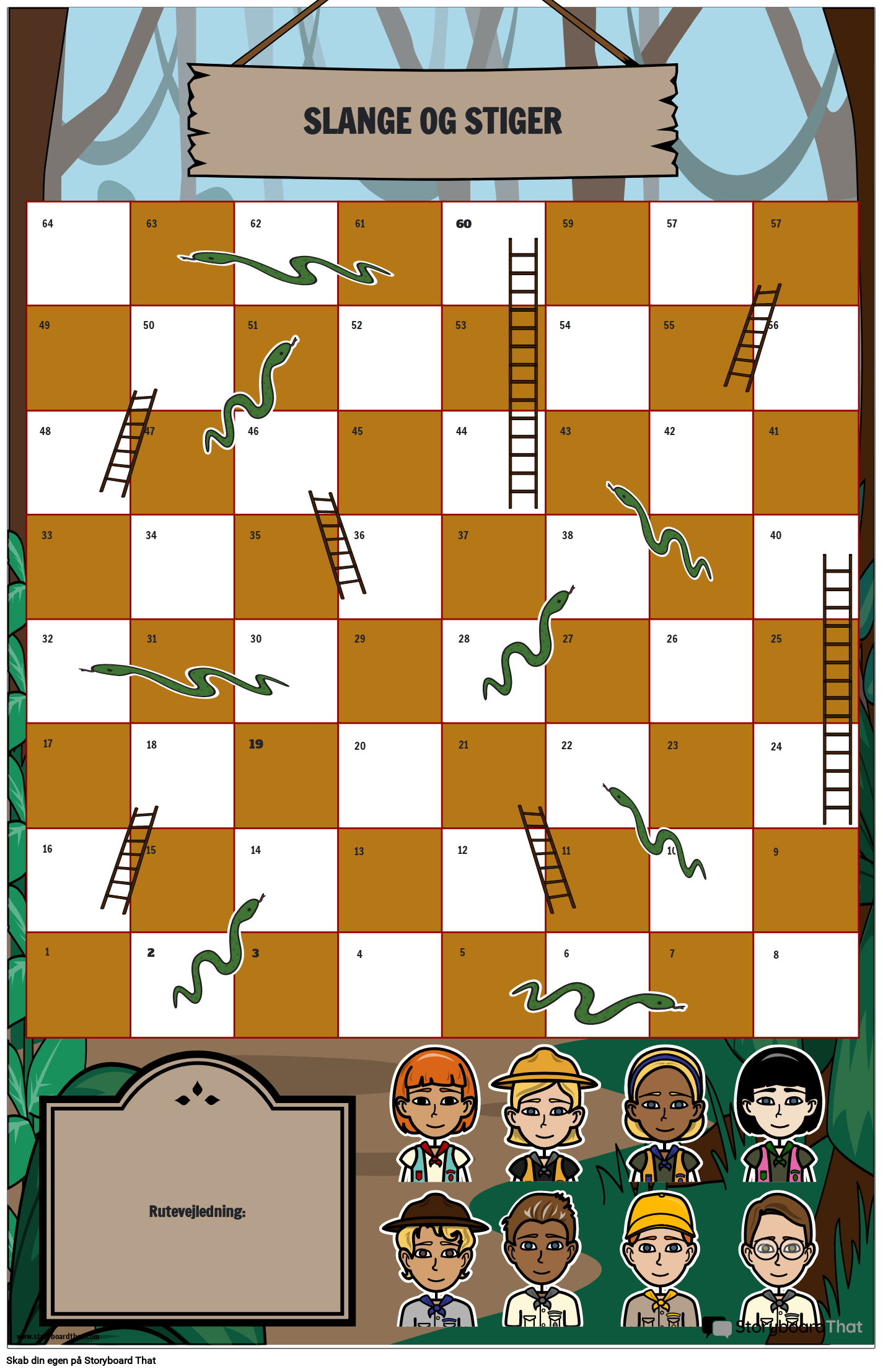 Snakes and Ladders Jungle Edition Storyboard por da-examples