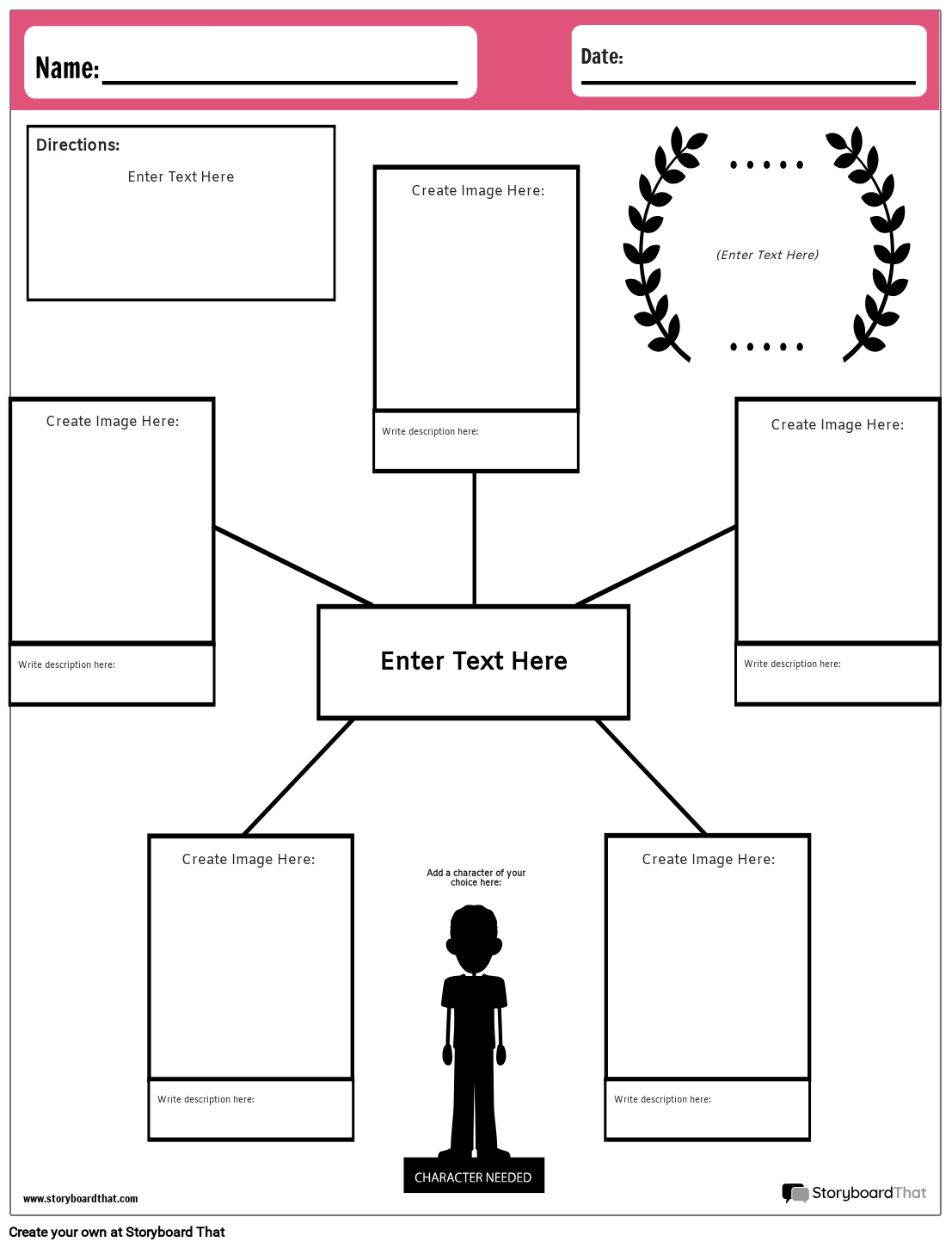 Spider Map Farveportræt 1 Storyboard af da-examples