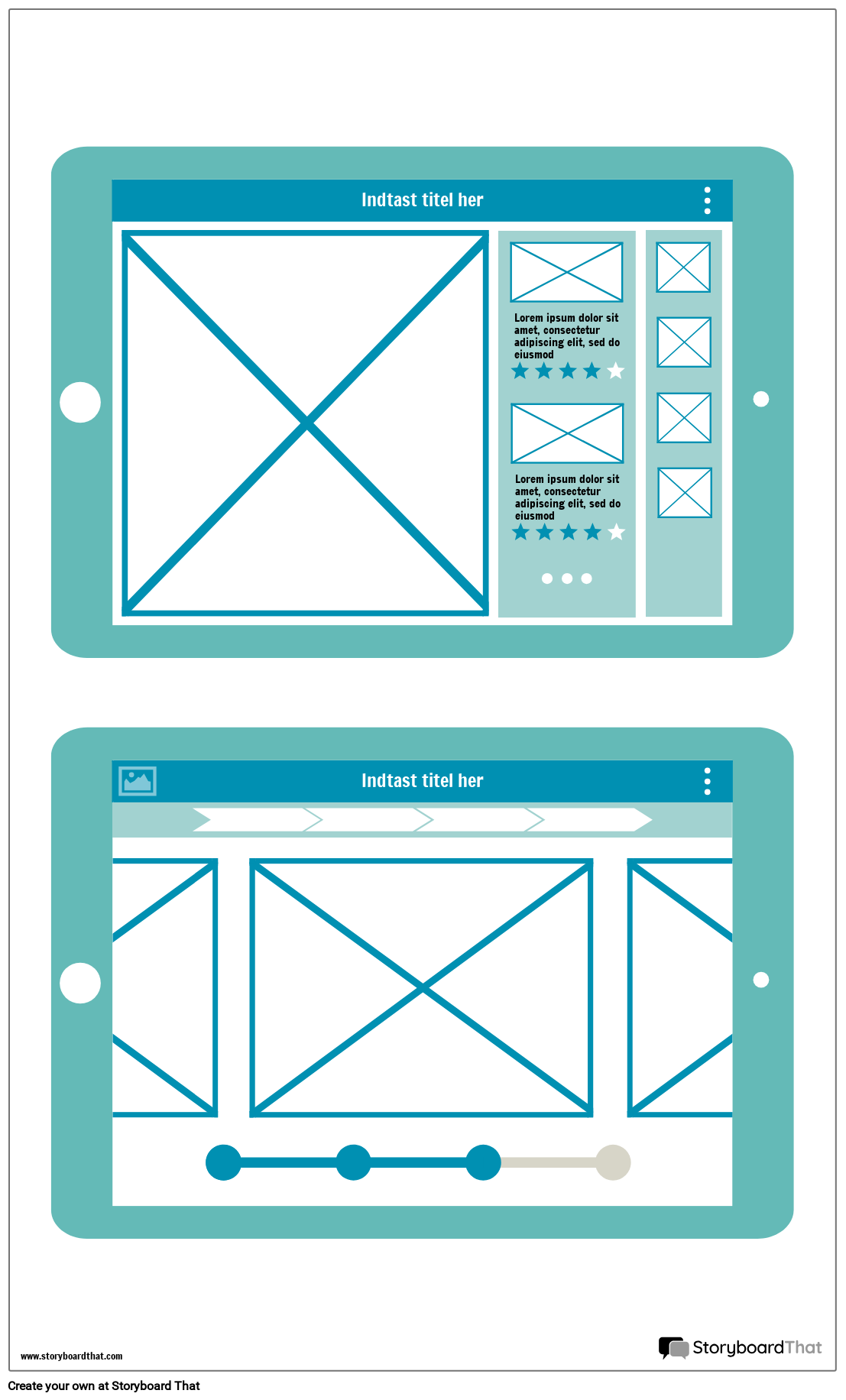 Tablet Wireframe-2 Storyboard par da-examples