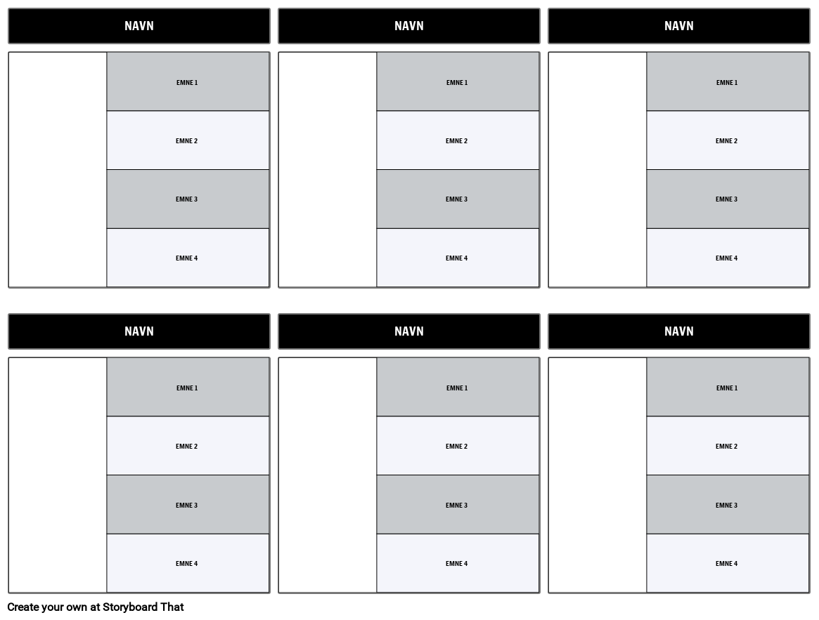 Tegnoversigt Skabelon Blank Storyboard par da-examples