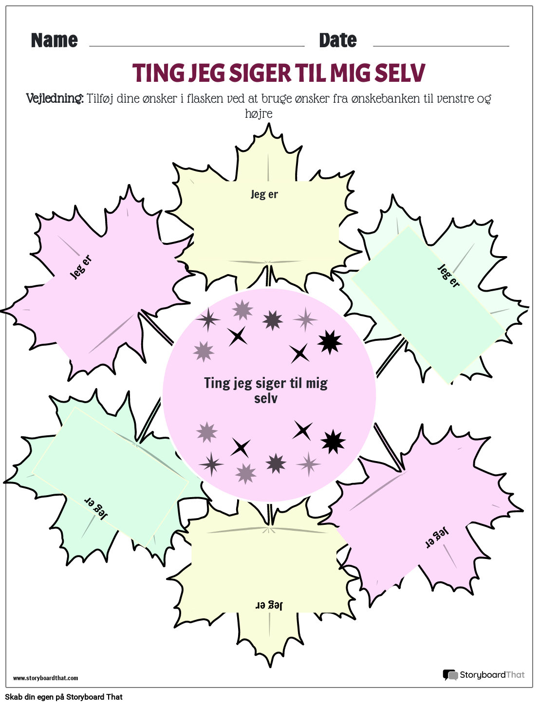 Ting jeg siger til mig selv Storyboard af da-examples