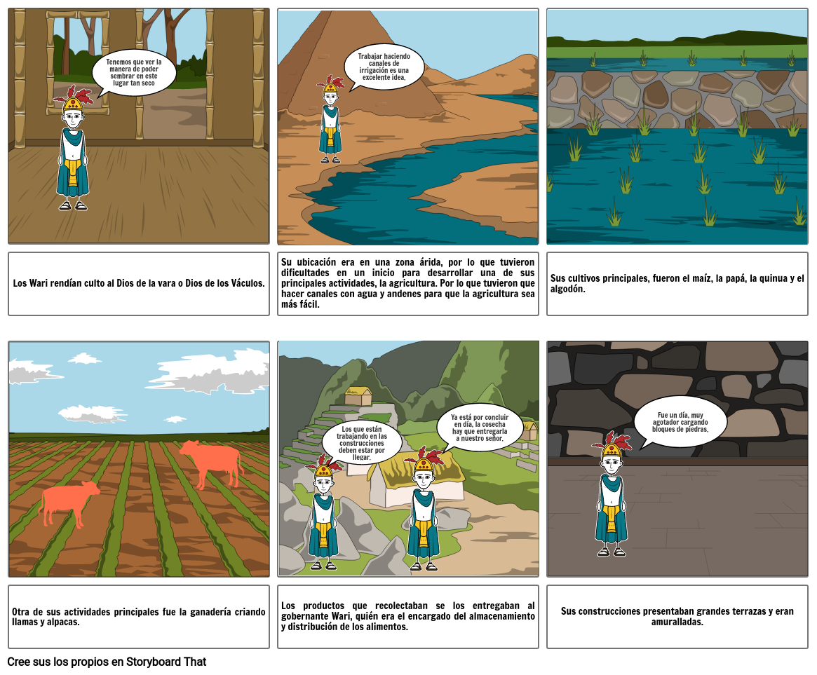 Storyboard Un día en la cultura Huari Storyboard