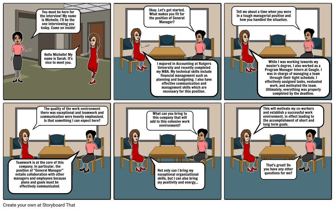 Interview Storyboard por da97e2f332830