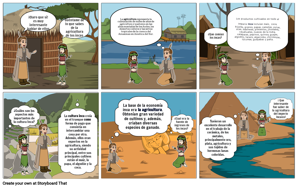 AGRICULTURA INCAICA Storyboard par daimary
