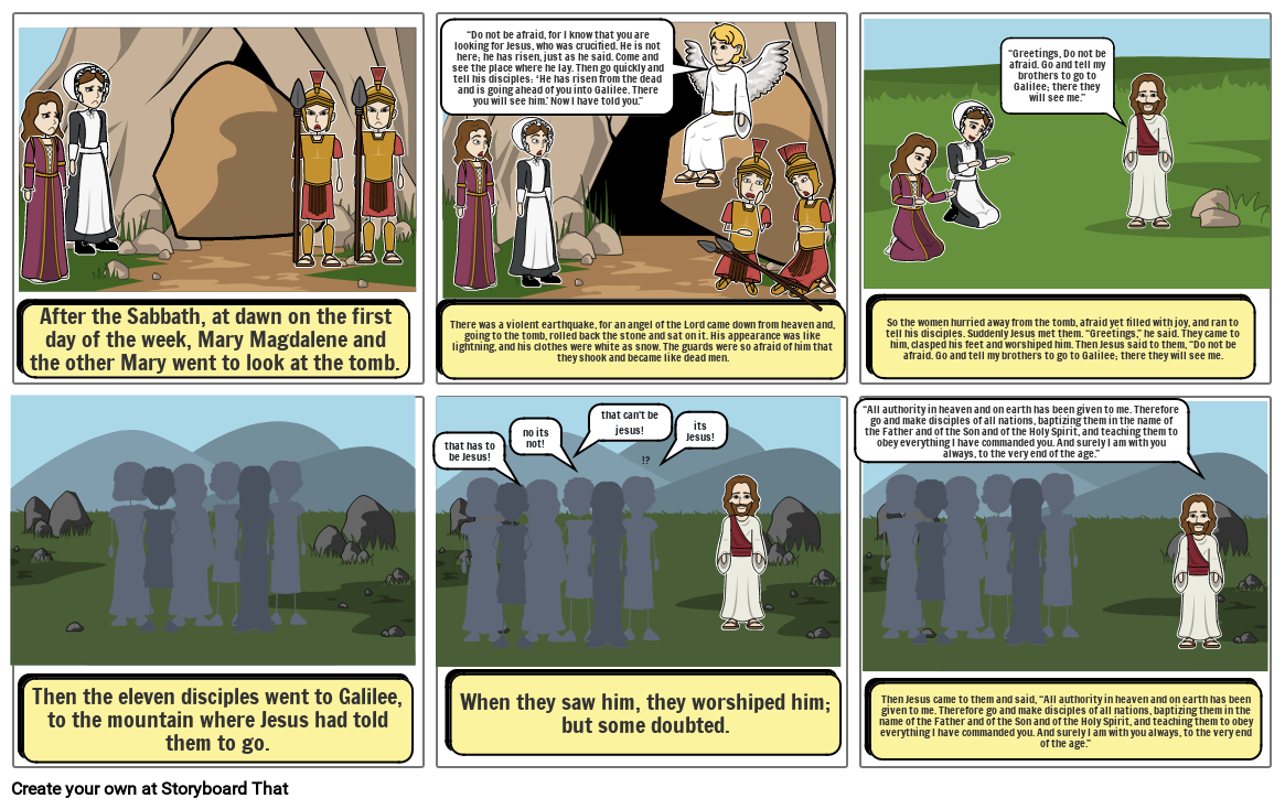 resurrection of jesus Storyboard par daisy57942