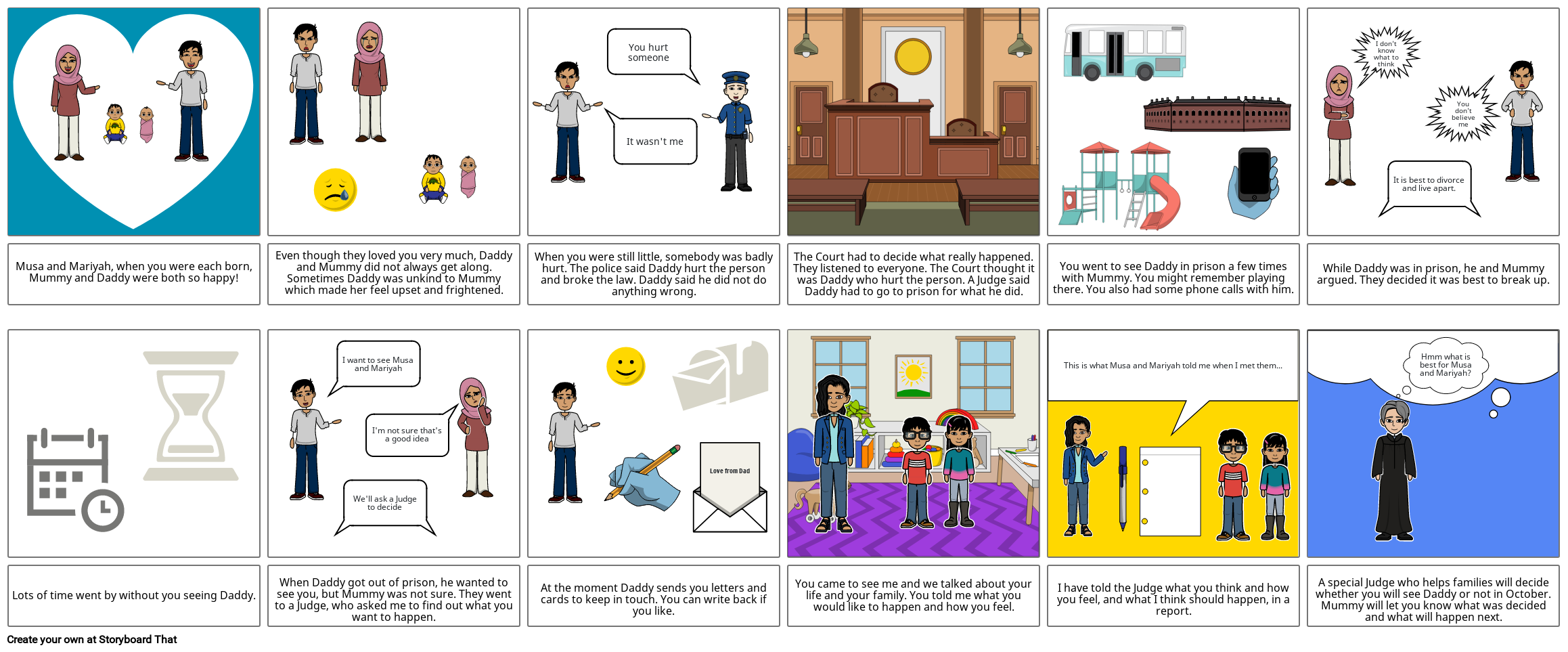 Musa and Mariyah's story Storyboard by daisyv56