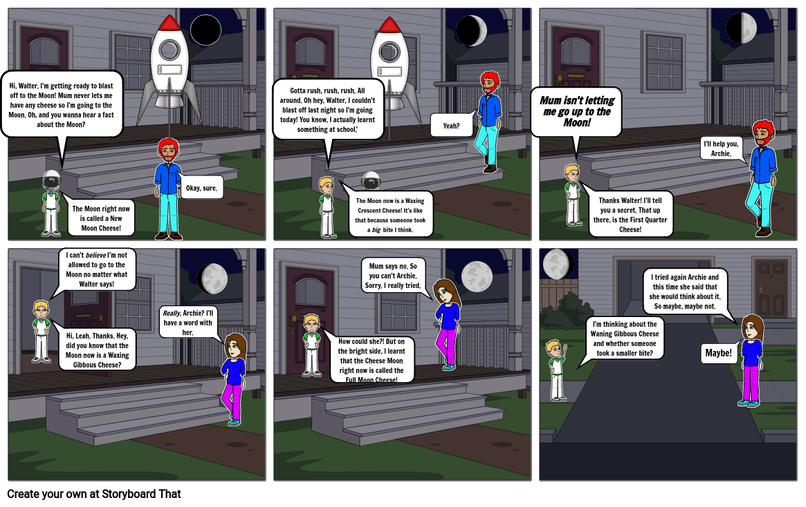 Moon Phases Comic Strip Storyboard By Dancingt1g3r Moon Phases Comic Strip Storyboard By Dancingt1g3r