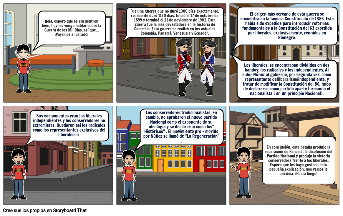 La Guerra de los Mil Días Storyboard por darek2021