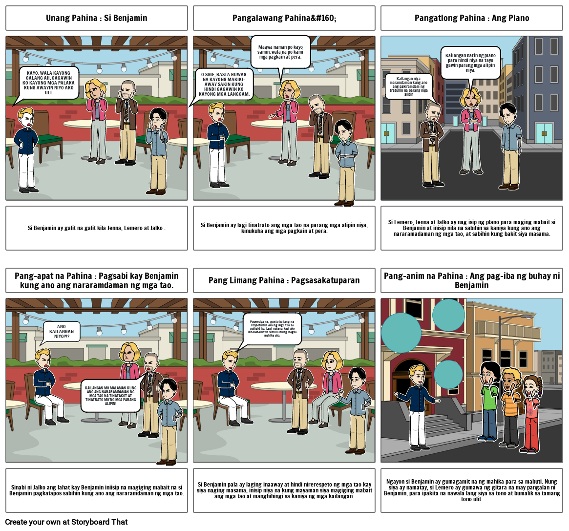 Alamat ni Magalang na Benjamin na Mugo Storyboard