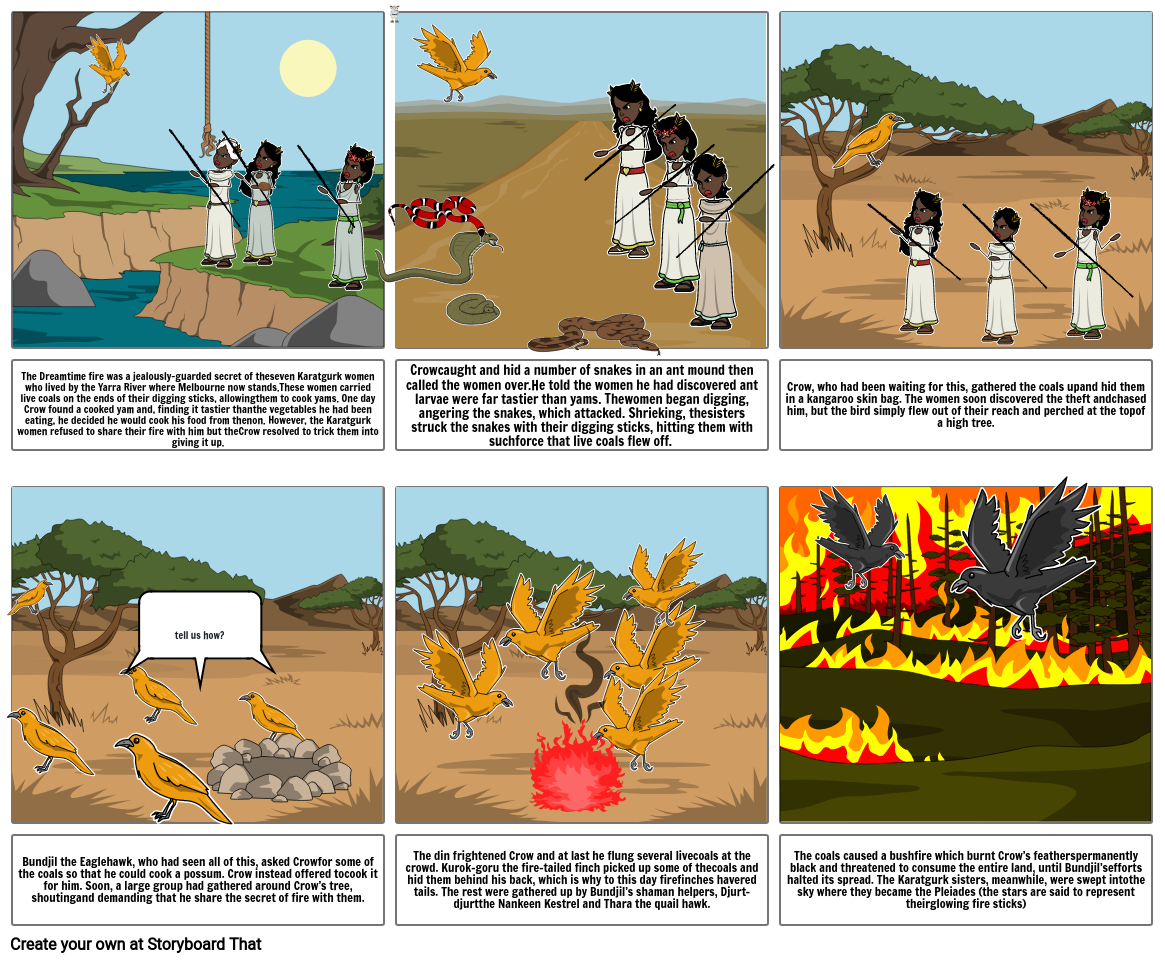 Zac Aboriginal Dreamtime Story Storyboard by daw0016