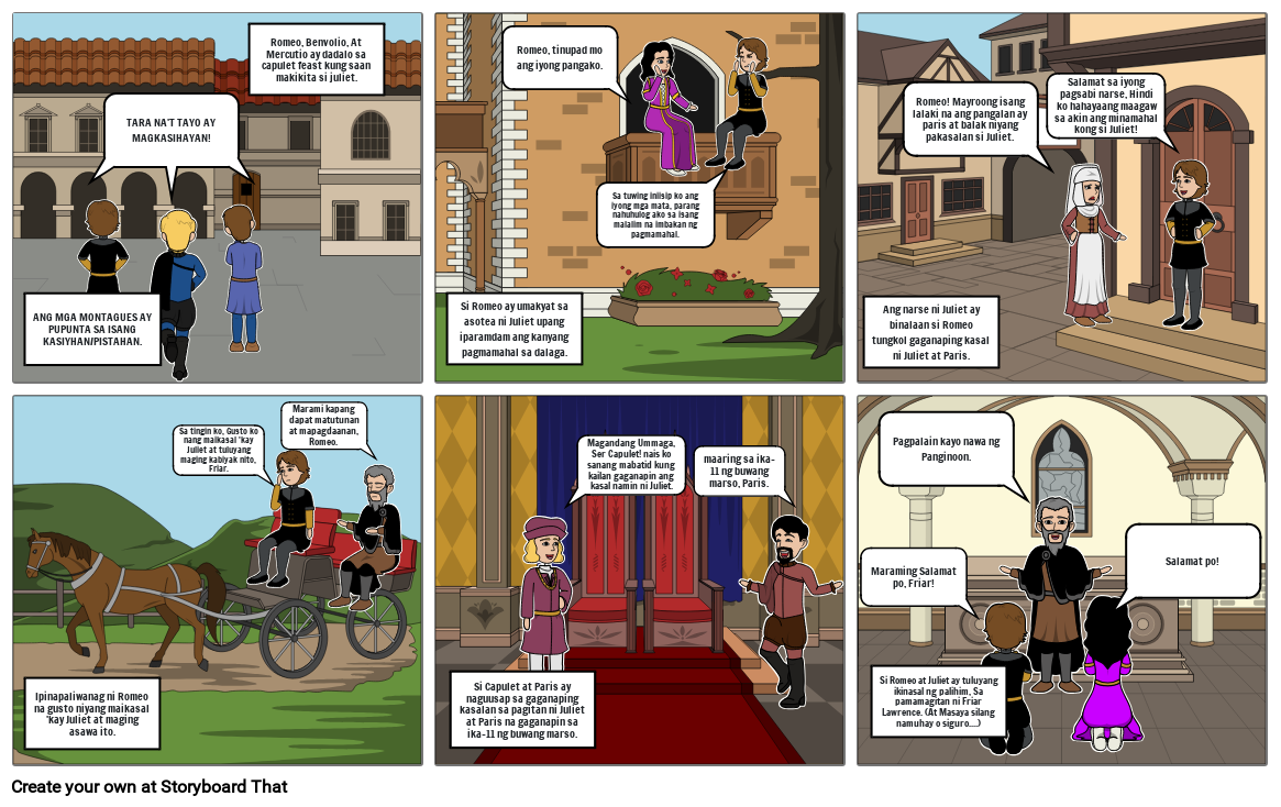 Romeo and juliet Storyboard por db2dead0