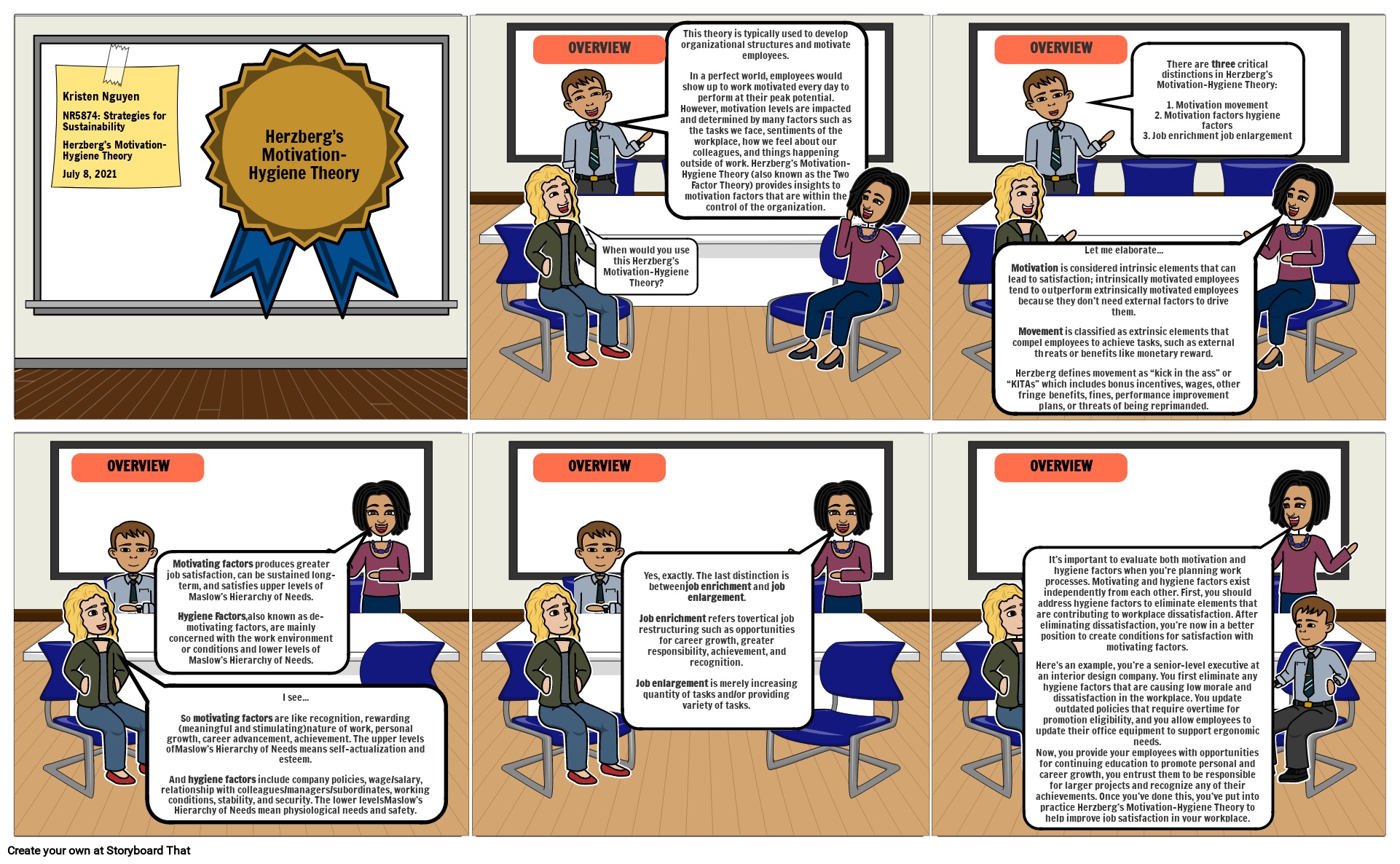 application-of-herzberg-s-two-factor-theory-storyboard