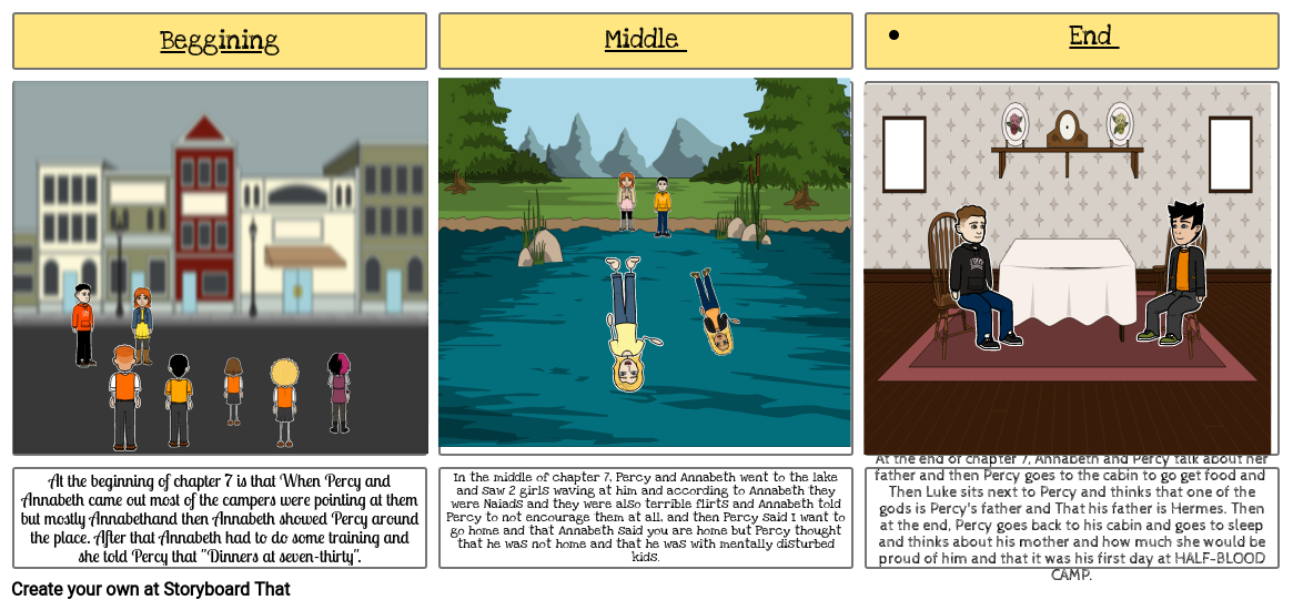 Chapter 7 In Percy Jackson and The Olympians Storyboard